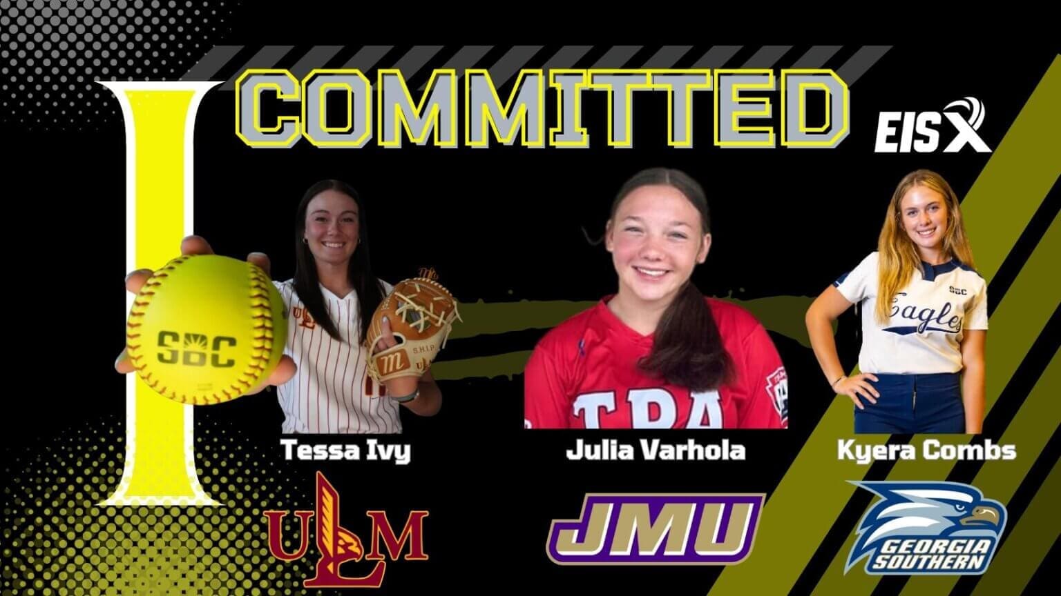 I Committed: Tessa Ivy, Julia Varhola and Kyera Combs - Extra Inning ...